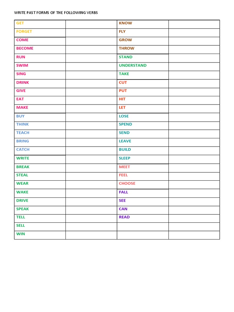 UNIT 2 P. 13 Past Forms Exercises and SPEAKING | PDF