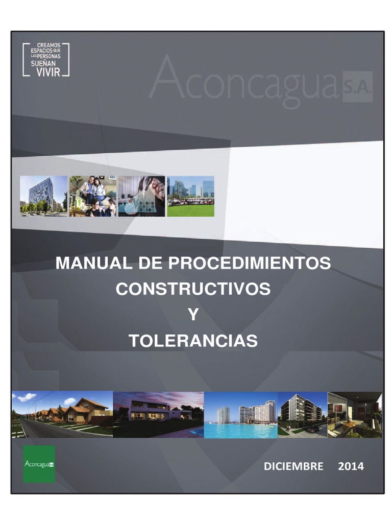Manual Procedimientos Constructivos y Tolerancias V6 | PDF
