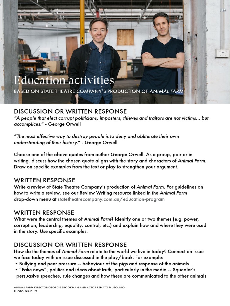 Animal Farm Activities 1 | PDF | Teachers | Leadership