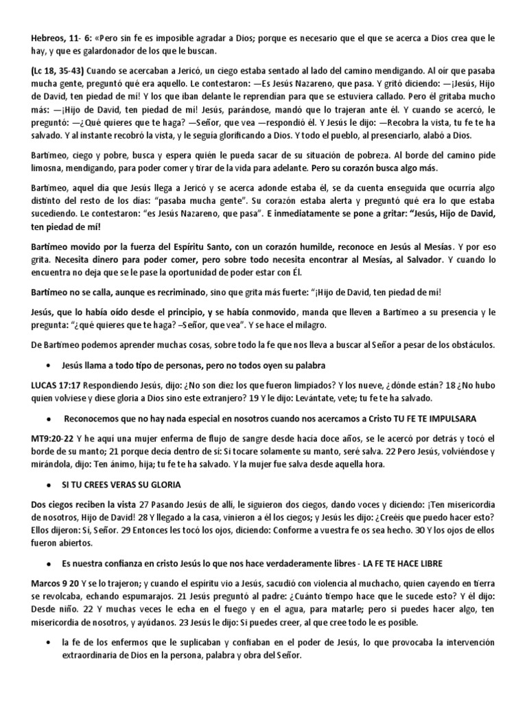 Tu Fe Te Ha Sanado | PDF | Jesús | Fe