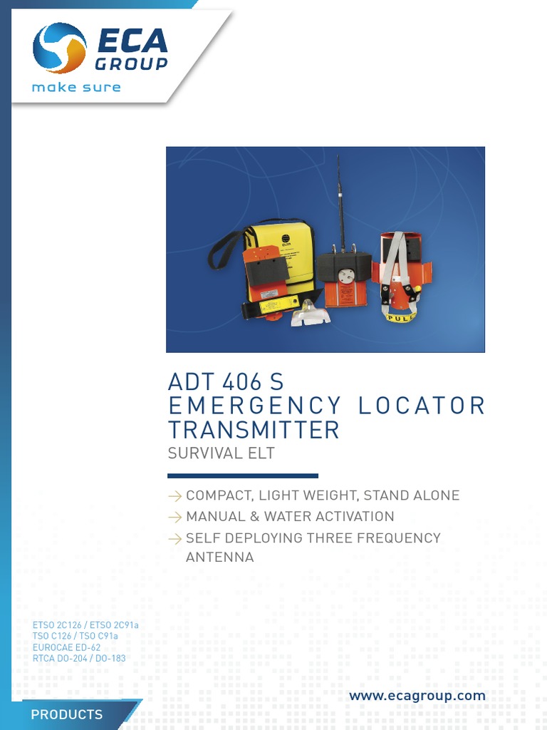 30 Eca Group Adt 406 S Emergency Locator Transmitter | PDF ...