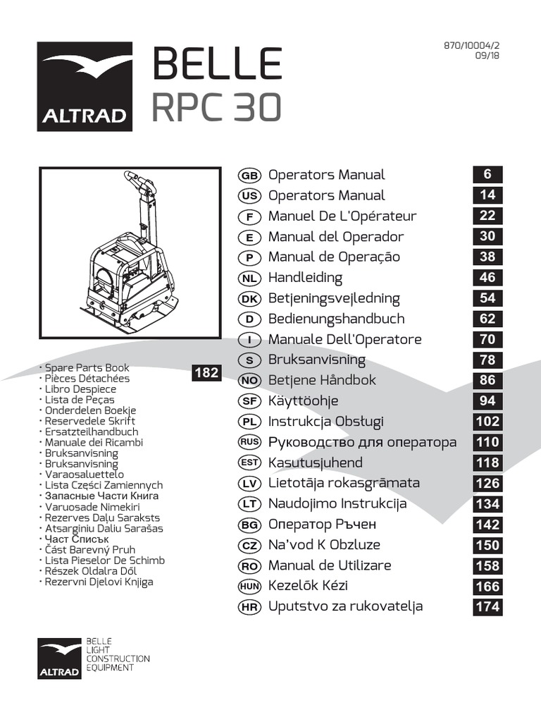 Belle RPC 30-50 Manual | PDF | Métrologie