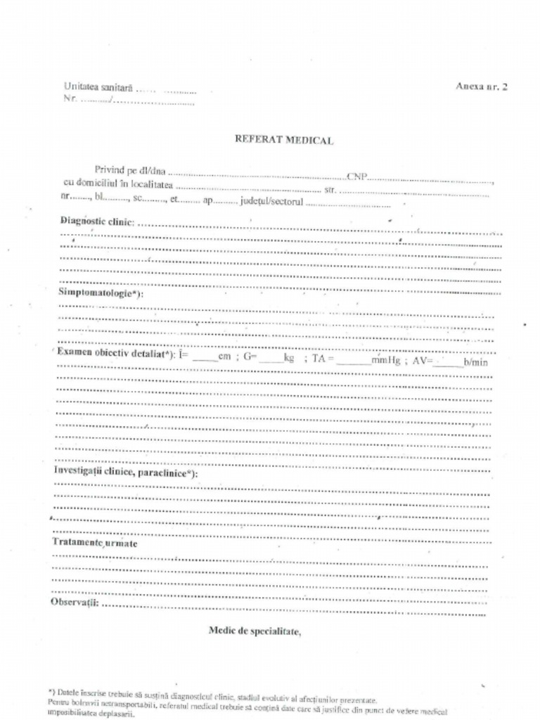 Referat-Medical Anexa2 | PDF