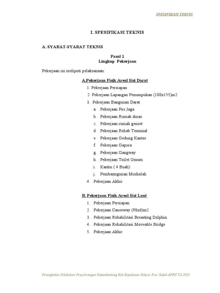 Peningkatan Pelabuhan Pattumbukang | PDF | Teknologi & Rekayasa | Griya & Taman