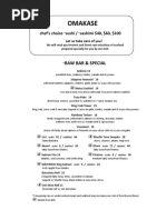 Nuri Sushi Menu Cape Town | PDF | Sushi | Japanese Cuisine