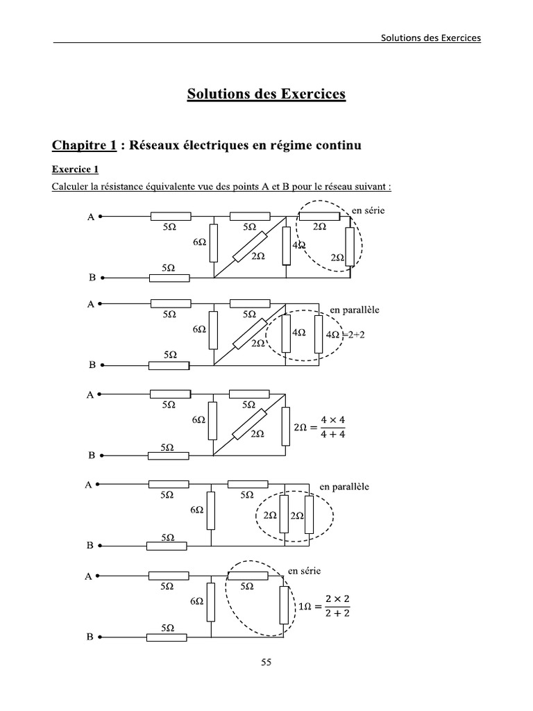 Electronique Base1 Correction Exos Chap1&3&4 | PDF