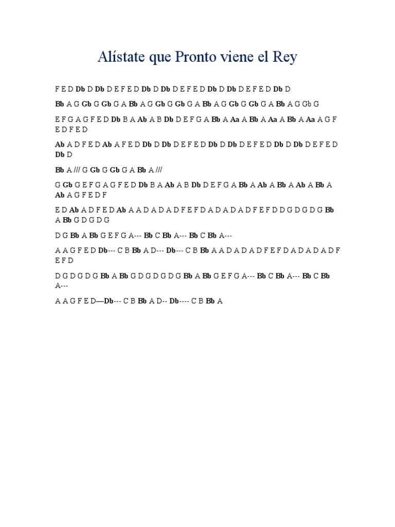 Alístate Que Pronto Viene El Rey | PDF