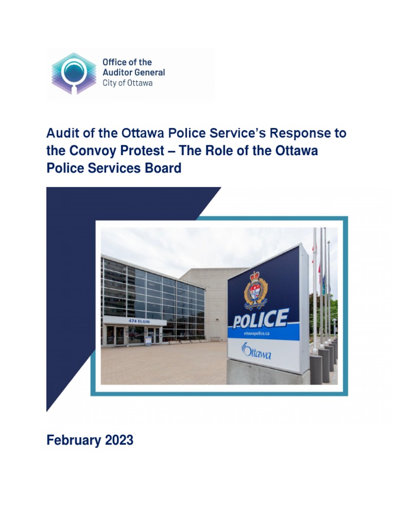 Audit of The Ottawa Police Service's Response To The Convoy Protest ...
