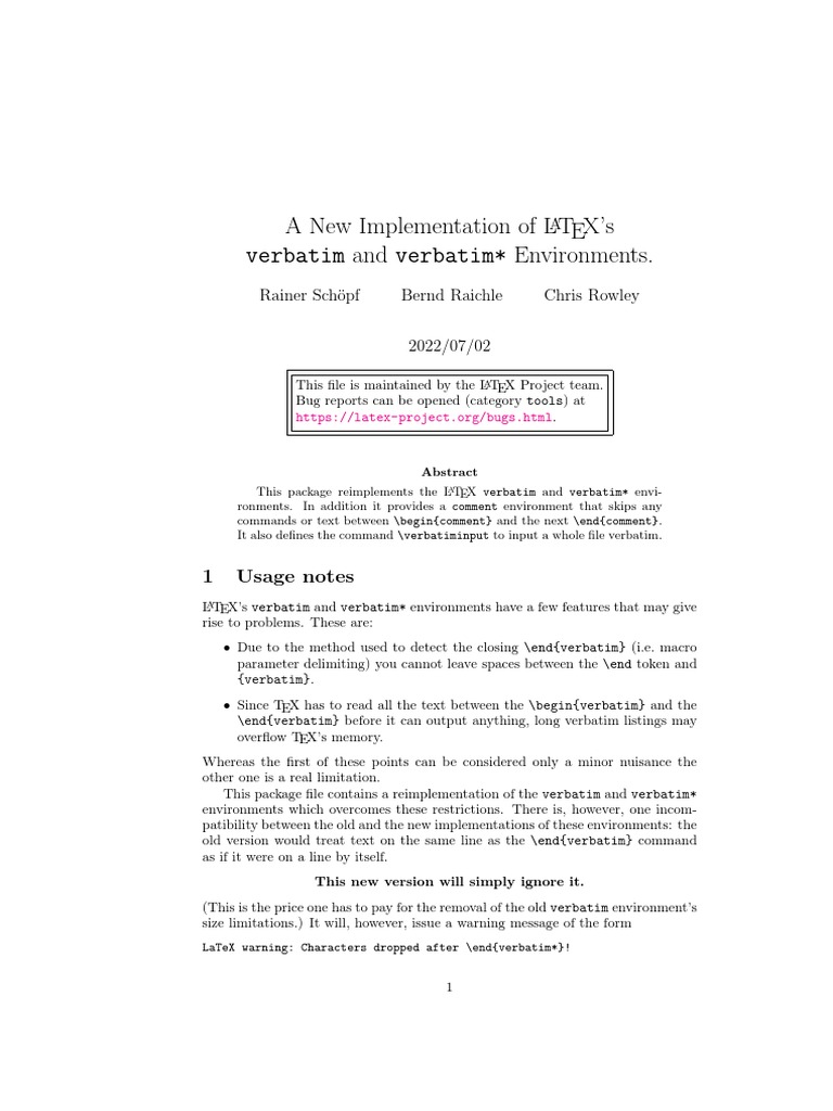 Verbatim Pdf Te X Macro Computer Science 0657
