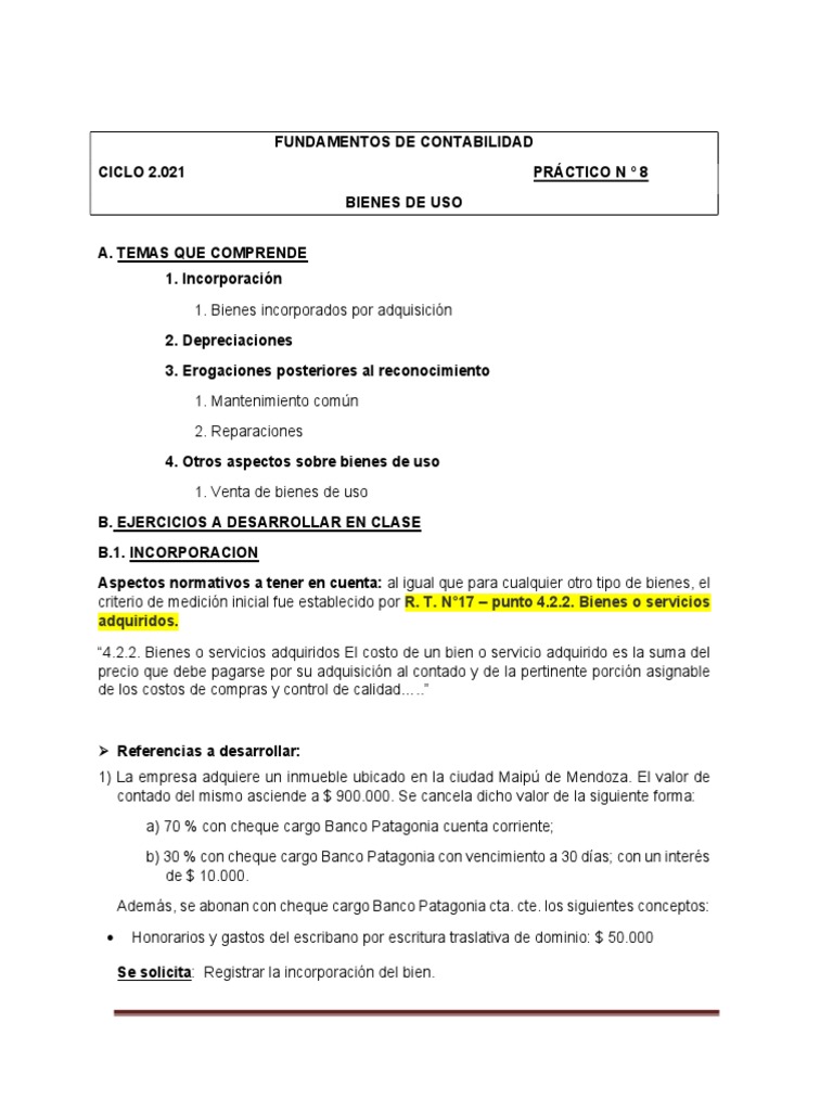 Solución TP 8 | PDF | Depreciación | Contabilidad