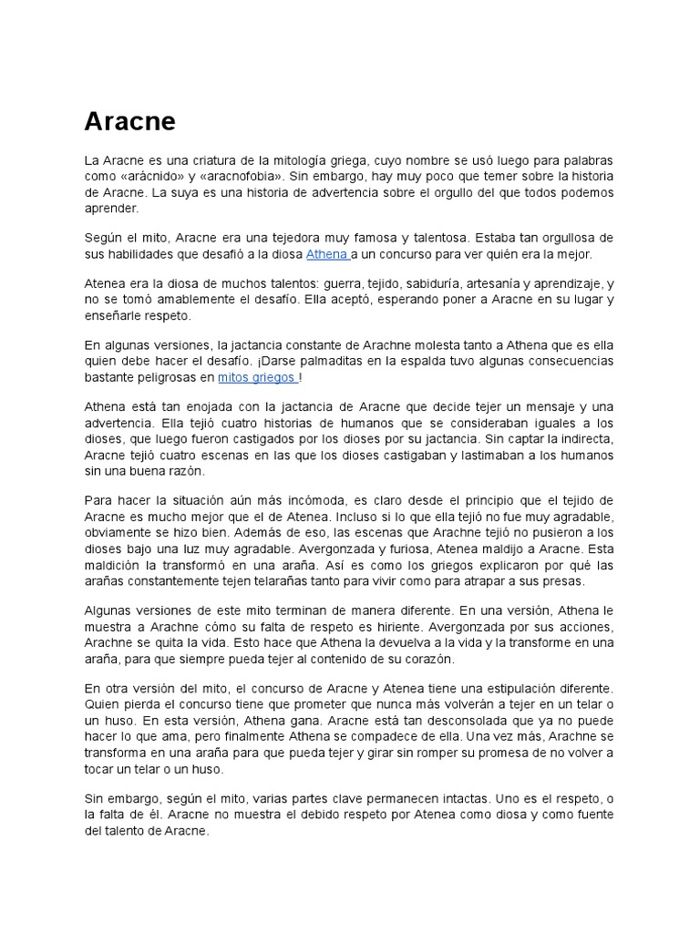 Aracne | PDF | Atenea