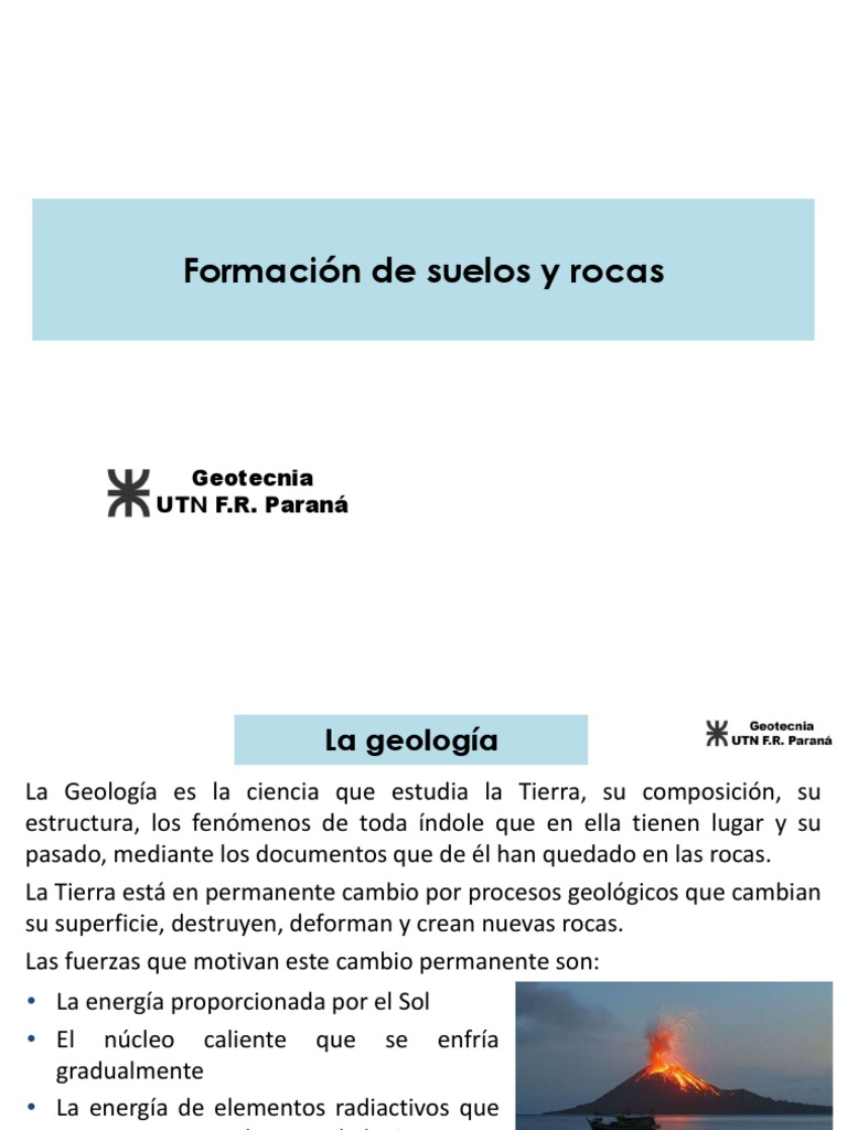 02 Formacion de Suelos y Rocas | PDF | Roca (geología) | Minerales