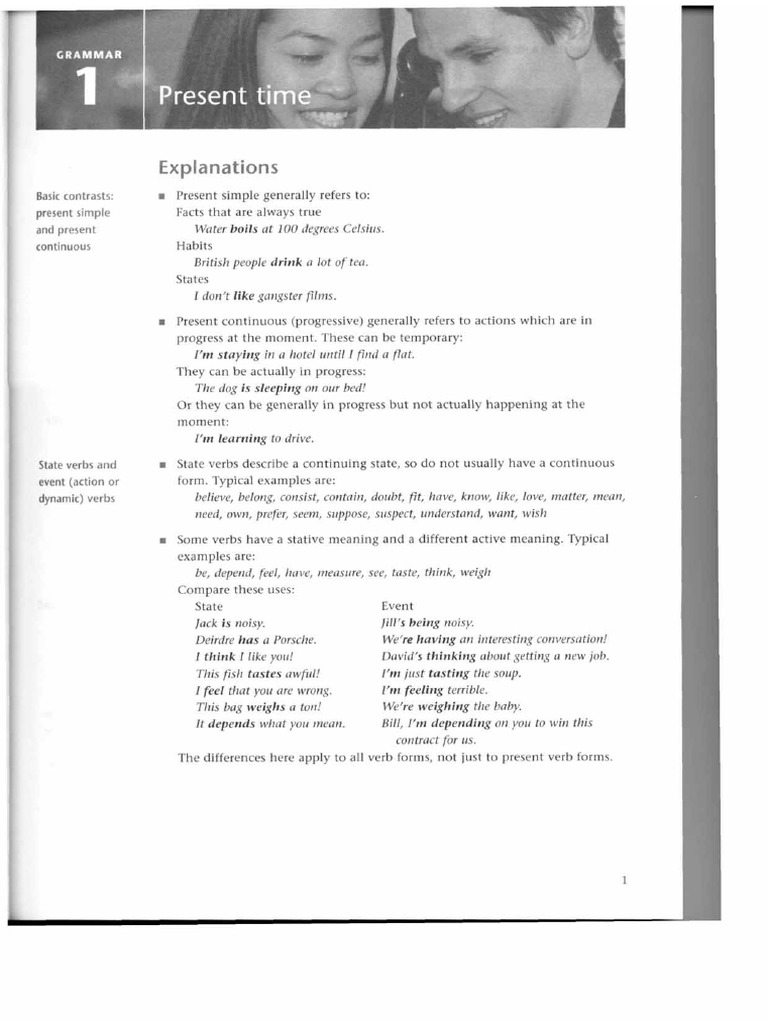 Present Tenses Michael Vince Advanced Language Practice | PDF