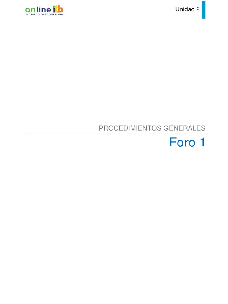 Orientaciones para El Foro 1 | PDF | Evaluación | Cognición