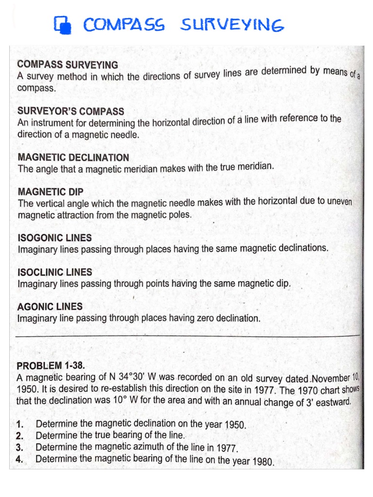 Compass Surveying, The Theodolite, Bubble Sensitivity | PDF