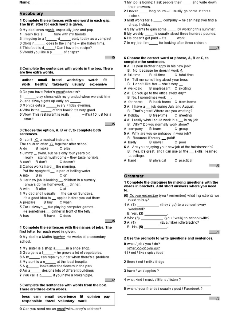 8b Tuesday Test | PDF | Workweek And Weekend | Food And Drink