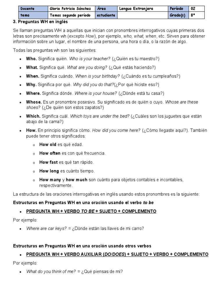 Actividad de Repaso 8° | PDF | Verbo | Asunto (gramática)