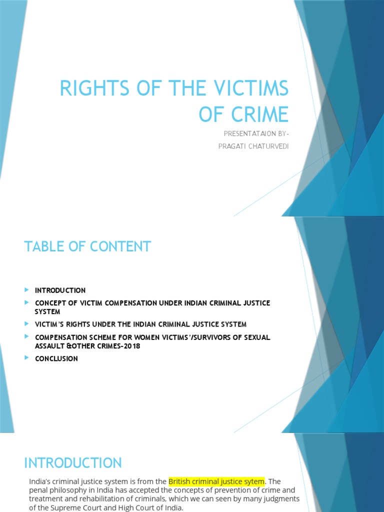 Rights of The Victims of Crime | PDF | Crimes | Crime & Violence