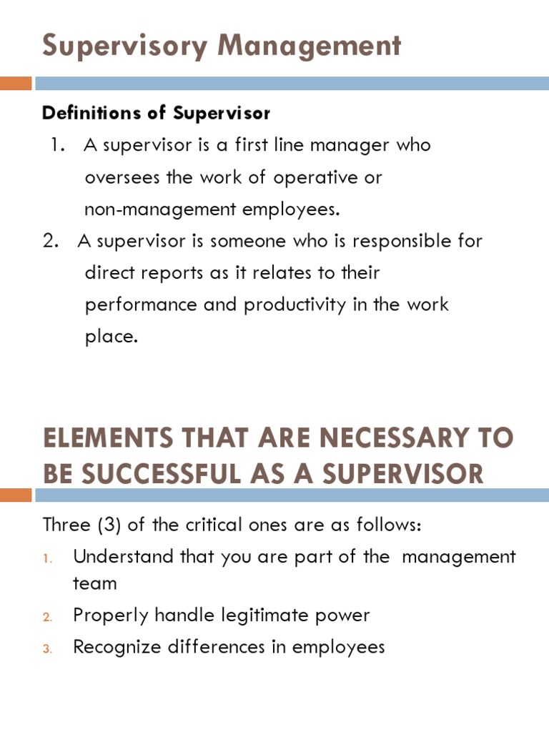 Supervisory MGT Sessions 1 & 2 | PDF | Competence (Human Resources) | Goal