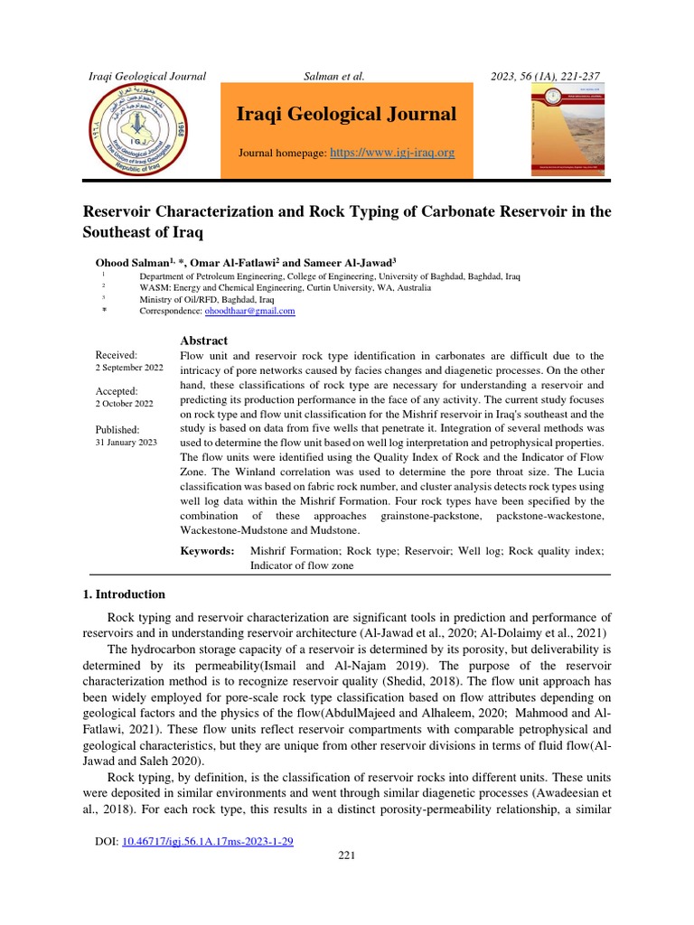 Reservoir Characterization of Mishrif Formation | PDF | Porosity ...