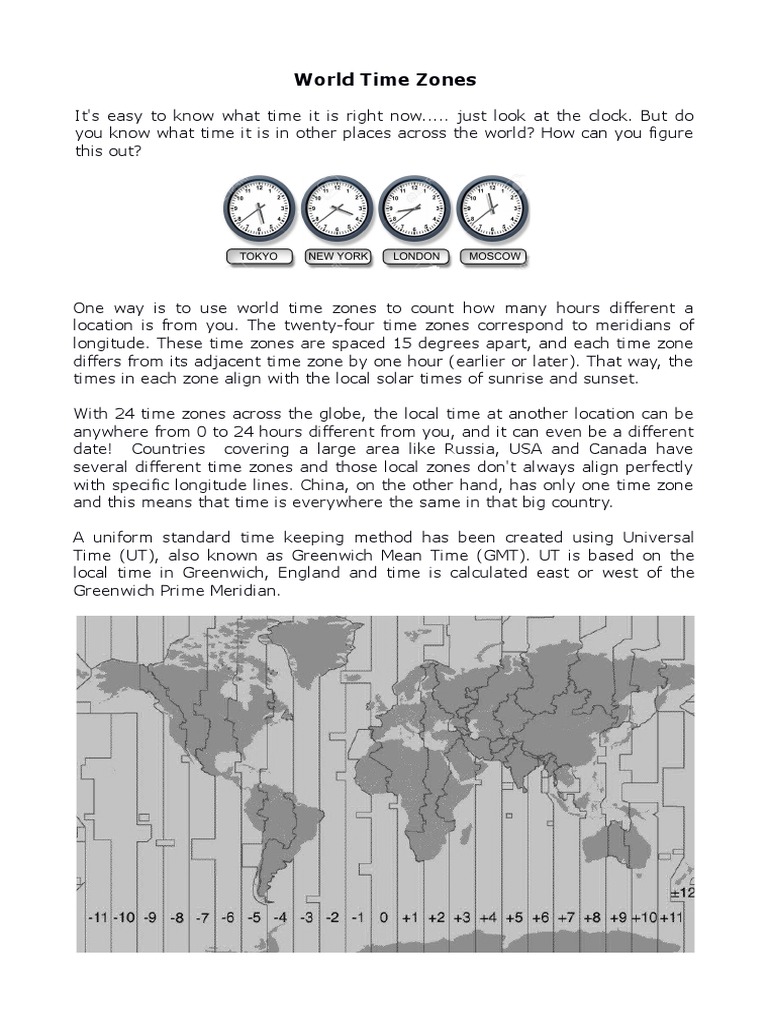World Time Zones | PDF