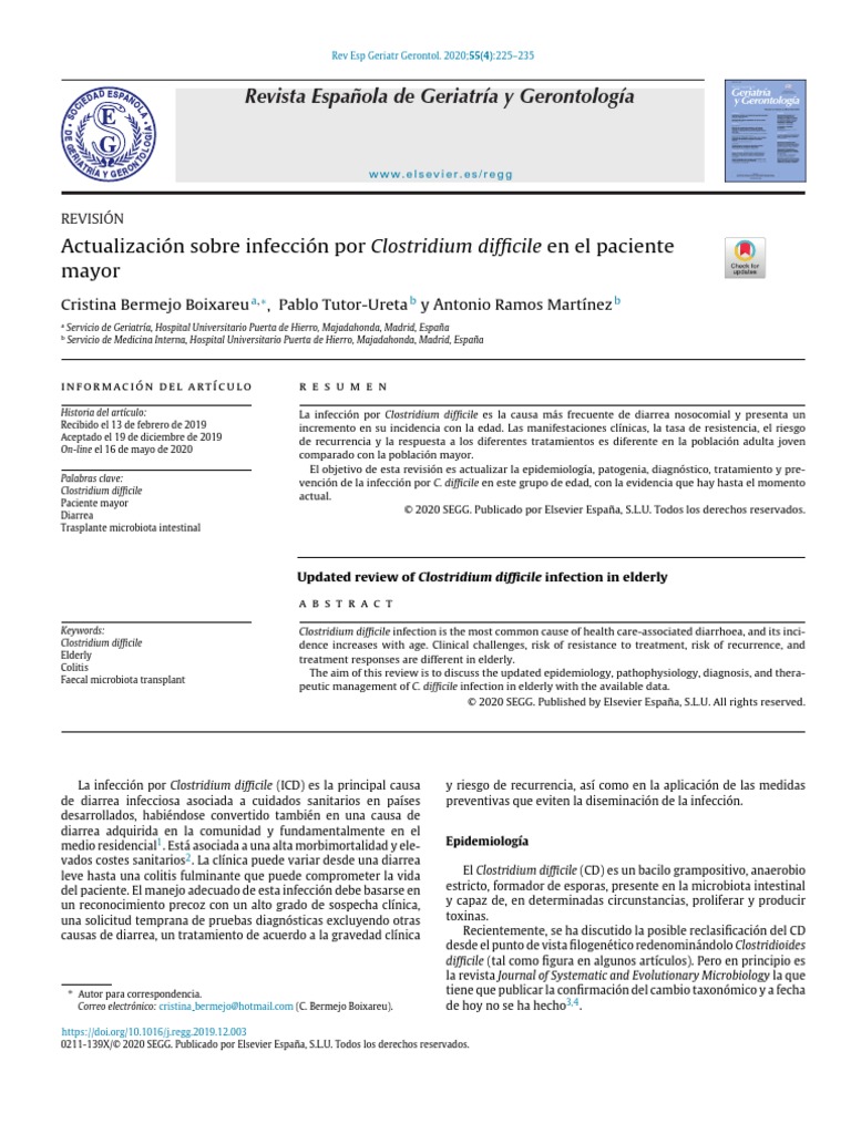 C.difficile Art 1 | Descargar gratis PDF | Especialidades Medicas ...