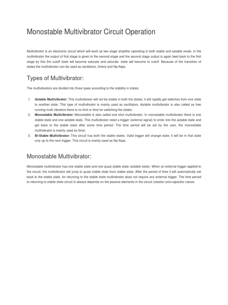 Monostable | PDF