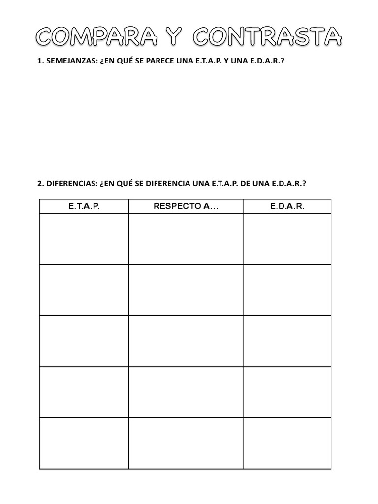 11 Compara y Contrasta | PDF