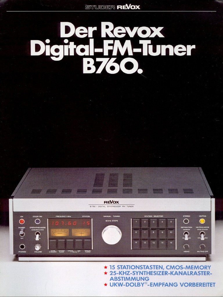 Revox B760 Brochure 2 | PDF