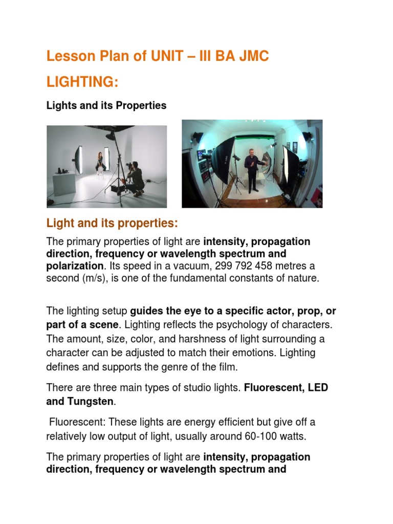 Lighting - Lighting Techniques | PDF | Flash (Photography) | Exposure ...