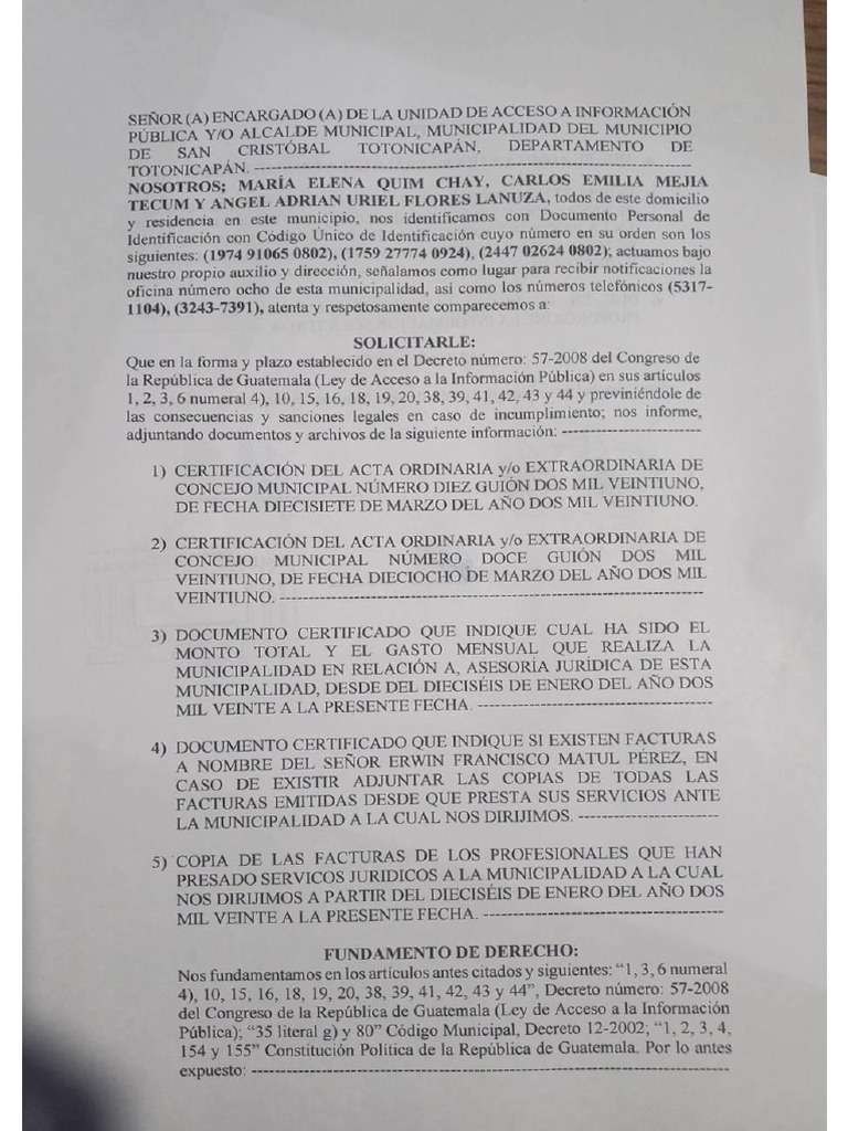 Accesos A Info Pública Elena Charly Uriel | PDF