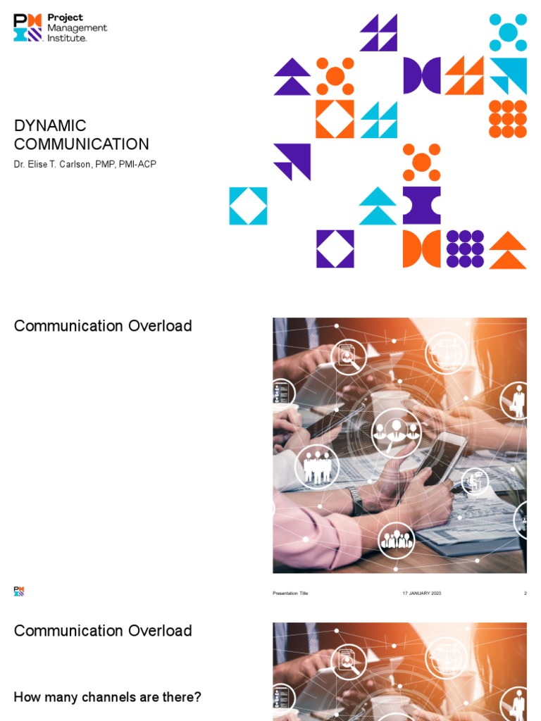 Dynamic Communication: Dr. Elise T. Carlson, PMP, PMI-ACP | Download ...