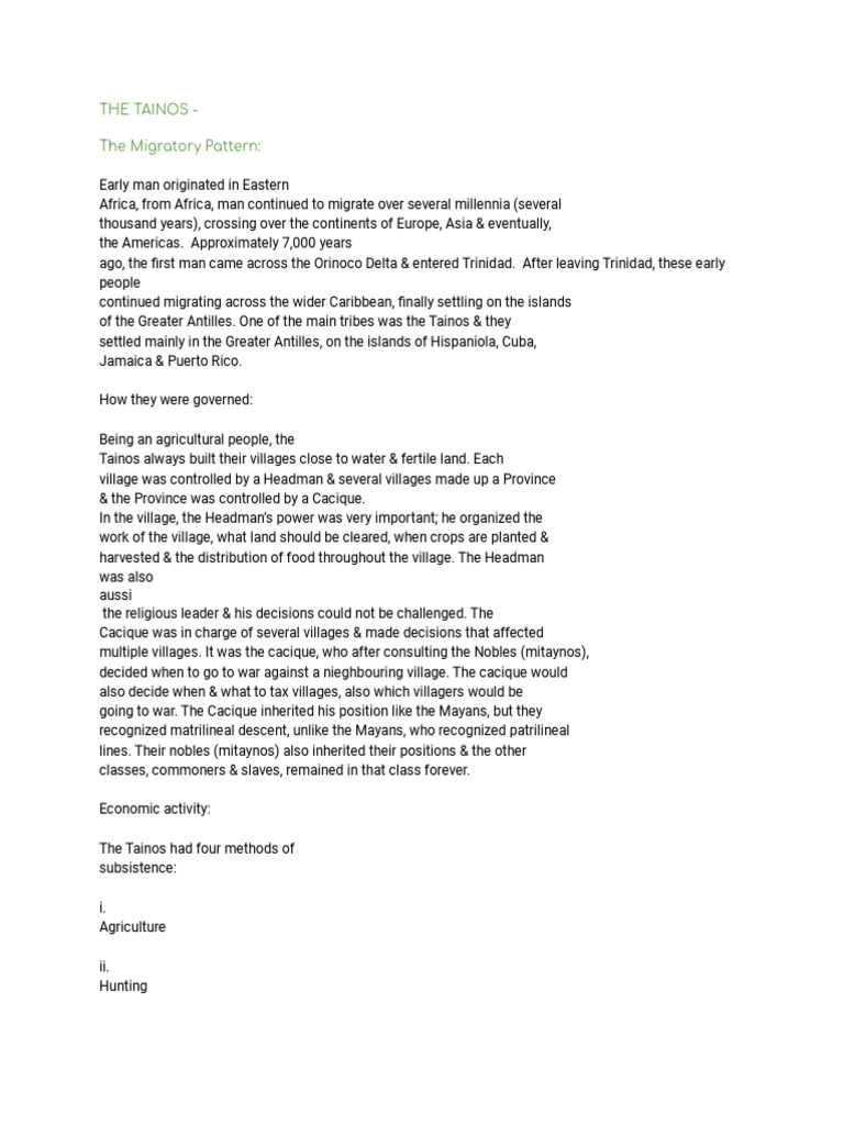 The Tainos | PDF | Greater Antilles