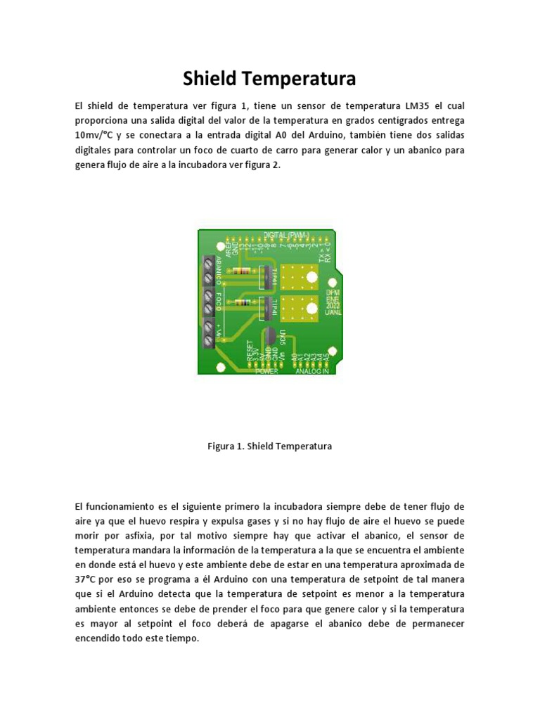 Shield Temperatura | PDF | Arduino | Placa de circuito impreso