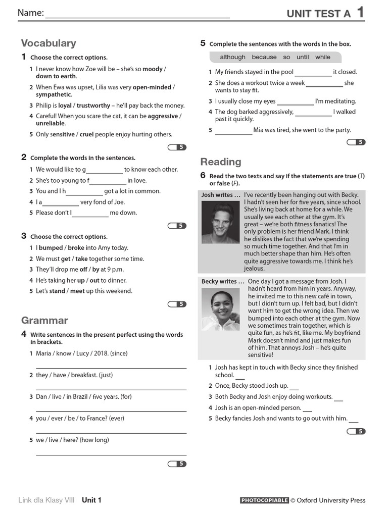 Link L8 U1 Unit Testa | PDF