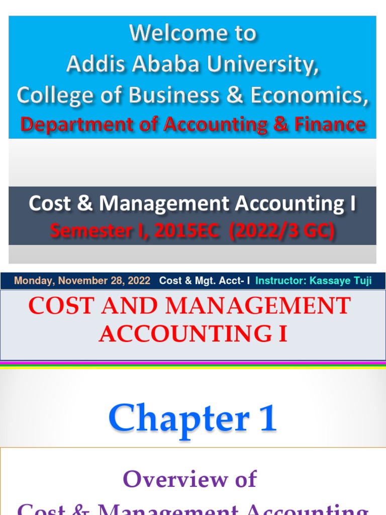 Chapter 1 - Overview of Cost & Mgt. Acct | Download Free PDF | Cost ...
