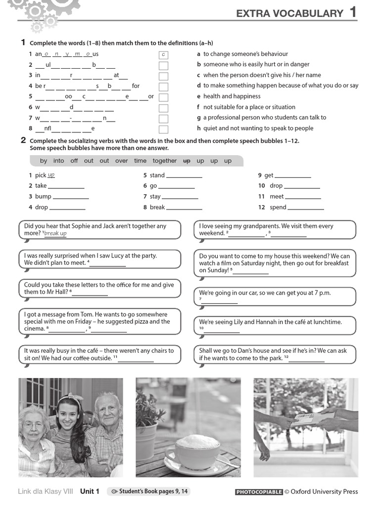 Link L8 U1 Extra Vocabulary Ws | PDF