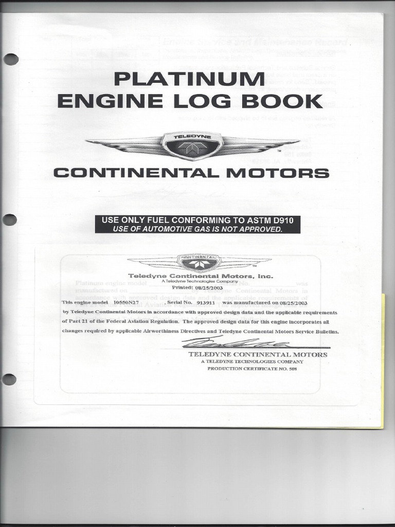 Engine Logs N224SJ | PDF