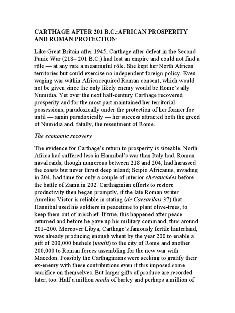 Carthage After 201 BC | PDF | Travel | History