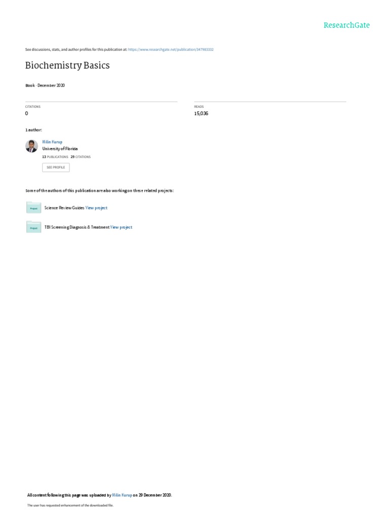 Biochemistry Basics: An Overview of Key Concepts and Reactions in ...