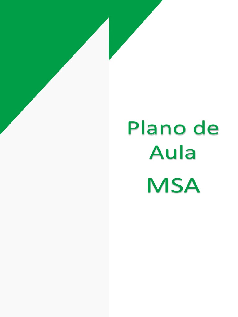 Plano Aula MSA | PDF | Escala (música) | Pitch (música)