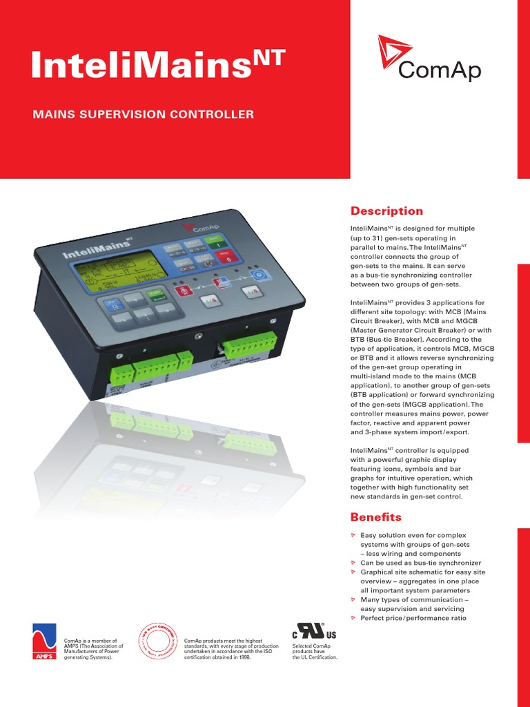 InteliMains NT - Datasheet 2010-03 | PDF | Mains Electricity | Personal ...