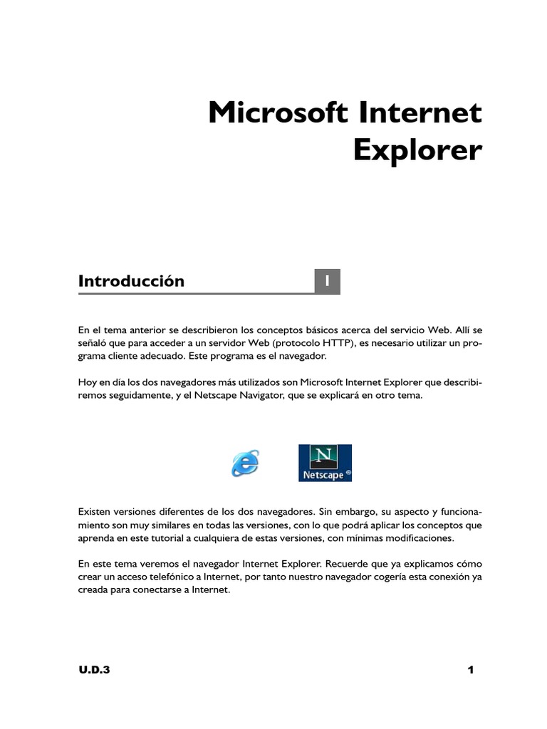 Descripción detallada del navegador Microsoft Internet Explorer: sus ...