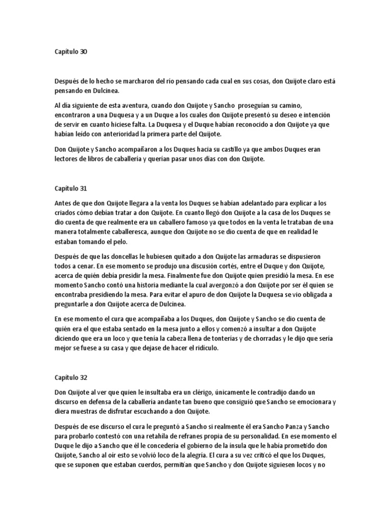 Resumen 4 | PDF | Don Quijote