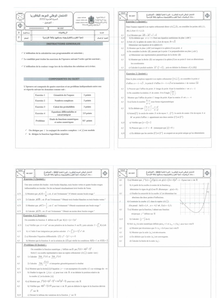 Sujet Math 2022 | PDF