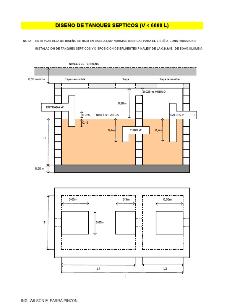 Diseno de Tanques Septicos | PDF | Tanque séptico | Hidrología