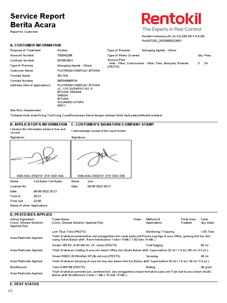 Service Receipt | PDF | Agricultural Chemicals