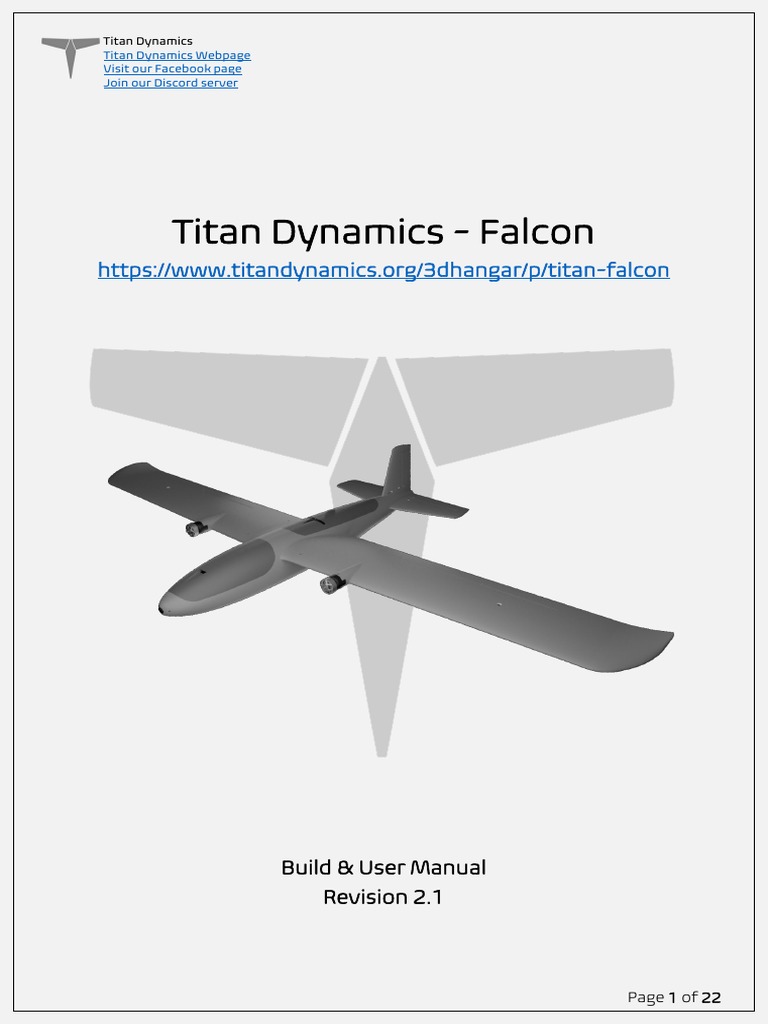 Titan Dynamics - Falcon: Build & User Manual Revision 2.1 | PDF ...