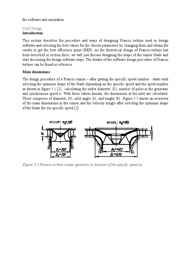 CAD Design: Figure 0-1 Francis Turbine Runner Geometry As Function of ...