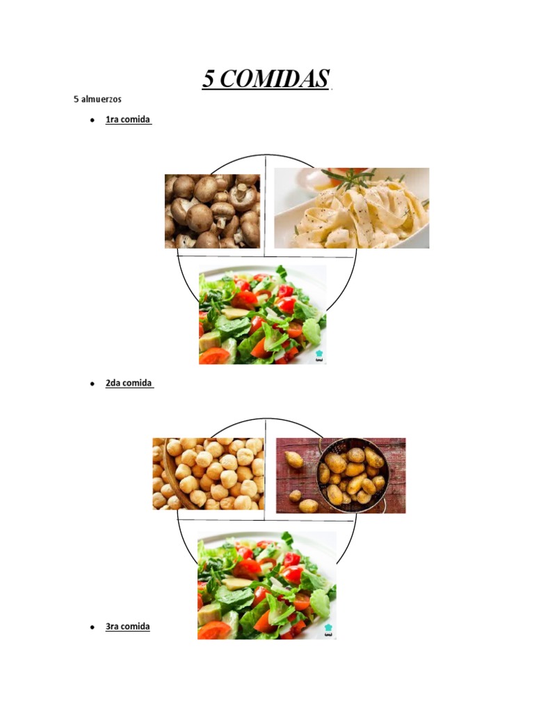 5 COMIDAS | PDF